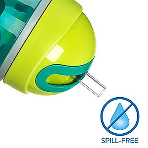 Chicco Insulated Flip-Top Straw Spill Free Baby Sippy Cup 9oz, Green/Teal, 12m+ (2pk)