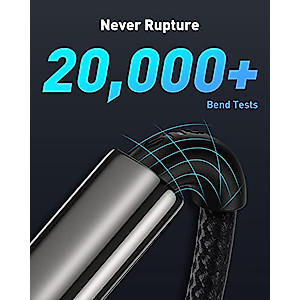 USB C Cable, Baseus 100W PD 5A QC 4.0 Fast Charging USB C to USB C Cable, Zinc Alloy Nylon Braided Type C Data Cable for Samsung S21 S20+ S10 Note 10 iPad Pro MacBook Pro Google Pixel and more (3.3ft)