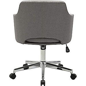 Lorell Mid-Centry Modern Task Chair, Gray Seat