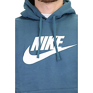 Nike Sportswear Club Fleece, Men's Graphic Pullover Hoodie (Ash Green/White, X-Large)