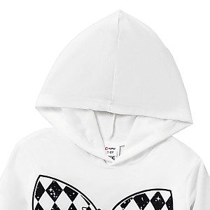 L.O.L. Surprise! Girls Clothes Hoodie and Pant Long Sleeve Stars Print Sweatshirt Leggings Girls Outfits Sets 2Pcs White 6-7 Years