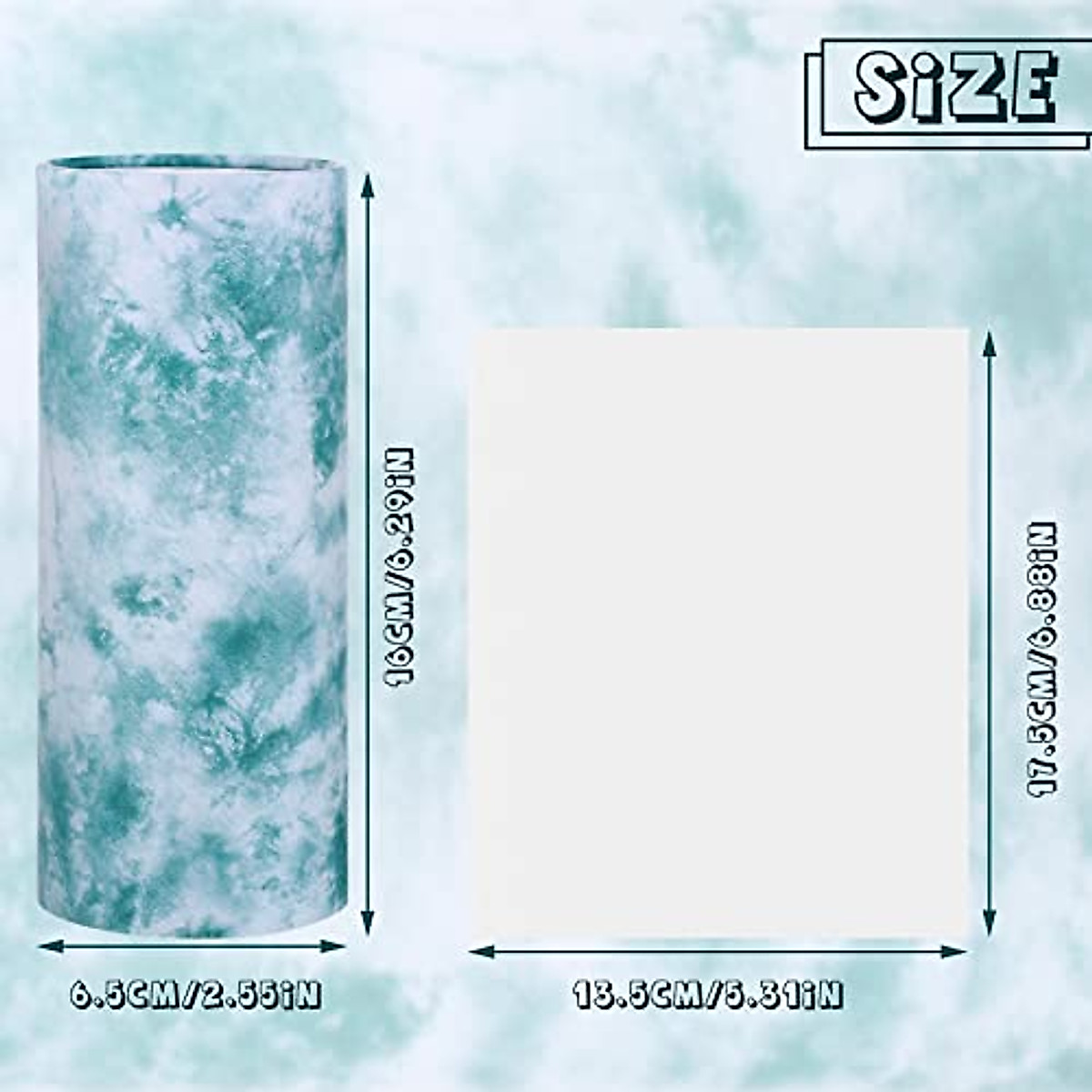 12 Pieces Cylinder Car Tissues Boxes Printed Car Napkins Round Disposable Tissues Boxes Travel Facial Tissues Boxes for Car Cup Holder (Tie Dye Style)