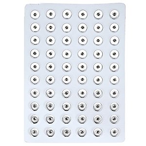 LOVGLISTEN Snap Jewelry Display Stands Pu Leather for 18-20MM Snaps Chunks Holds up to 60 Charms (18) (White)