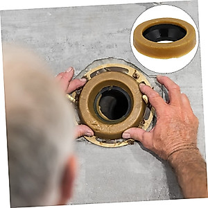 Uonlytech 3 Sets Toilet Seal Brass Washers Ring Kit Brass Fittings Toilet Fixed Accessories Toilet Wax Ring with Bolts Toilet Wax Seal Kit Toilet Seat Fixed Accessories Toilet Seat Bolts