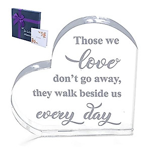 Malister Memorial Gifts - Glass Crystal Heart Sympathy Gift for Loss of Mother, in Memory of Loved One, Condolence Gifts, Bereavement Gifts, Remembrance Gifts, Loss of Father Husband Grief Sorry Mom