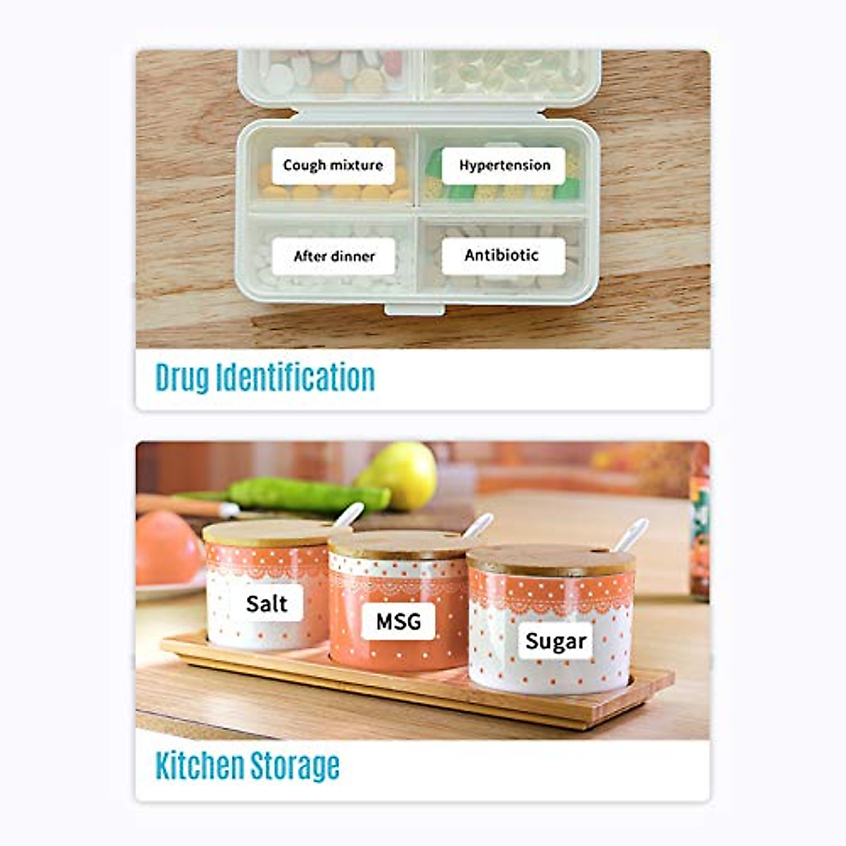 mewmewcat for Label Maker,1 Roll Thermal Printing Label Paper Self-Adhesive Name Price Barcode Sticker Waterproof Tear-Resistant for L11 Label Printer, 12x22mm 260 Sheets