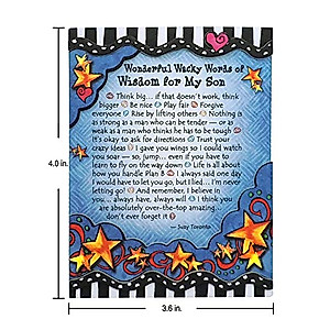 Blue Mountain Arts Son Magnet with Easel Back—Birthday, Holiday, Graduation, or "I Love You" Gift by Suzy Toronto, 4.9 x 3.6 Inches (Wonderful Wacky Words of Wisdom for My Son)