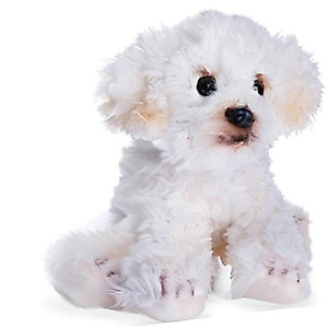 Bearington White Dog Stuffed Animal 6.5 In - Puppy Stuffed Animals - Plush Dog Toys For Kids Poodle Labradoodle Plushies That Look Real