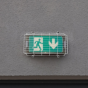 Gadpiparty Guard for Emergency Light Exit Sign Protective Guard Protective Guard for Emergency Light Stainless Steel Emergency Light Wire Guard