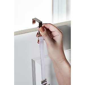 Jokari Heavy Duty Over The Door 16 Hook Purse Rack. Self Adjustable Elastic Straps with Moveable Metal Chrome Hooks to Store, Organize and Display Bags, Scarves or Hats and Save Closet Storage Space.