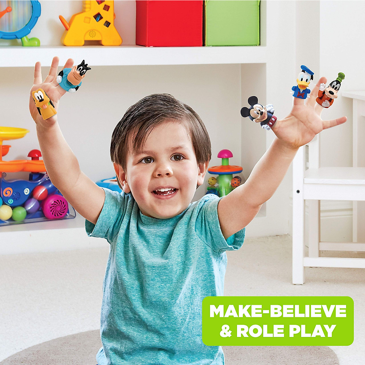 Disney Mickey & Friends 10 Piece Finger Puppet - Party Favors, Educational, Bath Toys, Story Time, Floating Pool Toys, Beach Toys, Finger Toys, Playtime