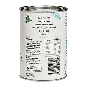 Nomad Chocolate - Hot Chocolate West Africa Cocoa 45% Dark, Plant-based, Vegan, Gluten-Free, GMO-Free, All Natural Ingredients, 7.1oz