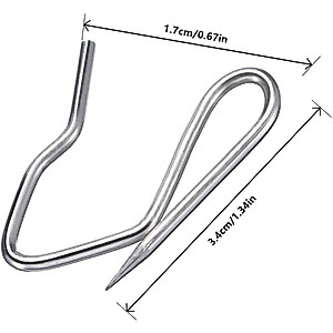 LKERLAN Heavy-Duty Offset Pin-On Drapery Hooks, 28 Hooks per Pack (28)