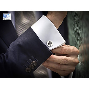 Mother of Pearl Cufflinks and Studs Tuxedo Set White Silver Formal Set Round Tuxedo Formal Set with Presentation Idea Box Mens White Wedding Studs Set