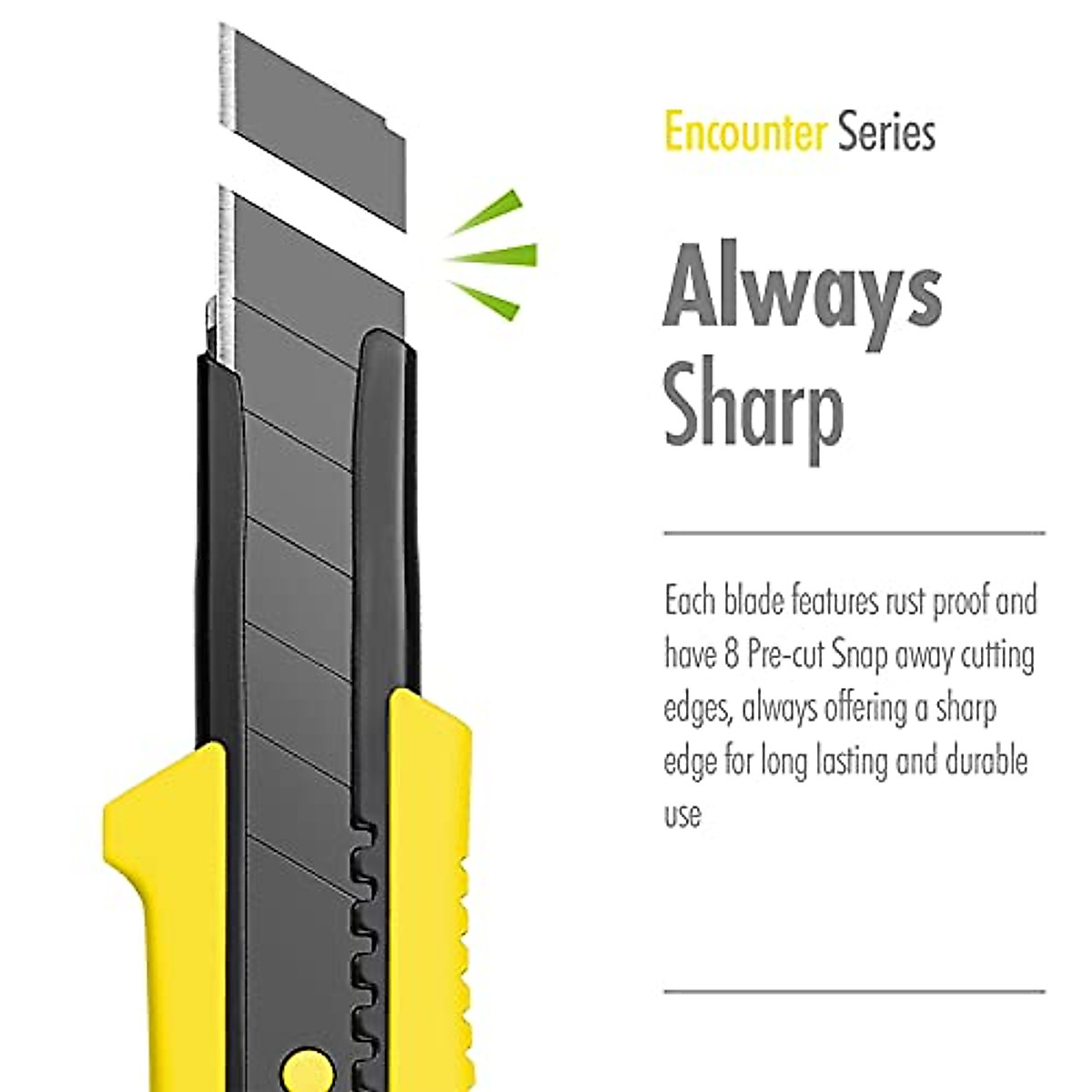 FantastiCAR Snap Off Retractable Box Cutter Utility Knife with Soft Material or Metal Handle Grip, Simple Blade Change and Auto-lock Design, for Heavy Duty Jobs (9mm and 18mm)