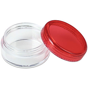 Beauticom® 10 Pieces 5G/5ML Empty Container Jars with MultiColor Lids for Makeup Cosmetic Samples, Small Jewelry, Beads, Nail Charms and Accessories