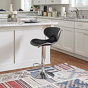 Powell Furniture Powell PU, Chrome/Black Barstool