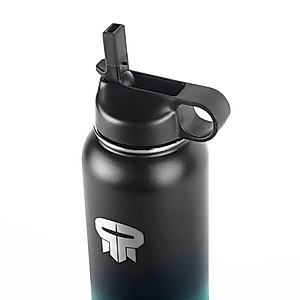 Rebuff Reality Stainless Steel 1 Liter/32 Oz Reusable Water Bottle - Vacuum Insulated - Wide Mouth Straw Lid