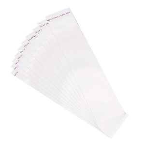uxcell 500Pcs Clear Cello Bags, 3" x 12" Plastic Self Sealing OPP Cello Treat Bags Cello Poly Bags for Packing Cookies Candy Jewelry Gifts, Clear