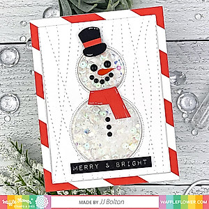 Waffle Flower Shaker Cover - Slim Circles - 1/8" Deep Low Profile Plastic Clear Shaker Pourch Covers to Create Shaker Cards to Send Through Regular Mail. 2.2", 1.45", and 0.7" Circles