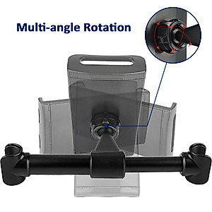 Tryone Universal Car Headrest Tablet Holder for 4.7-12.9 Inch Devices - Sturdy, Easy Installation, 360 Rotation, Foldable Design