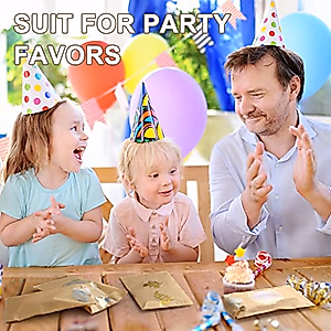 500 Pack Kraft Paper Bags Treat Bags Mini Paper Bags Small Flat Favor Bag Silverware Bags Party Favor Bag Envelopes Merchandise Bags for Snack Cookie Popcorn Candy Sandwich Gift (3 x 5 Inch, Brown)