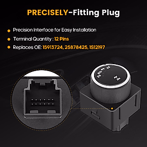 ROADFAR Front 4WD E-Locker Override Control Switch Fits for Chevrolet Silverado & for GMC Sierra/Yukon Series 15913724 25878425 1S12197 SW9277