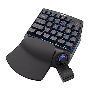 Aoyygg 20CB Wired Gaming Keyboard, Mechanical Keyboard, One Hand Automatic Pressure Rocker Left-Handed Keyboard, Mechanical Key Board for Battleground Game