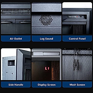 Velaychimney 29 Inches Electric Fireplace Insert, 750W/1500W Fireplace Heater with Adjustable Flame and Top Light Colors, Fire Crackling Sound, Remote Control, Timer, Glass Door & Mesh Screen, Black…