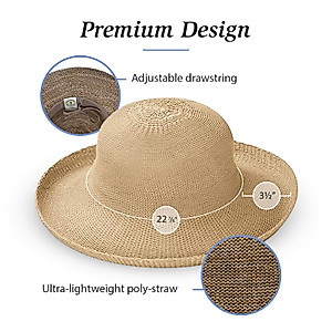 Wallaroo Women’s Victoria Sun Hat (Hydrangea) – Wide Brim, Packable, Adjustable, Breathable, Lightweight Mesh – Comfortable All Day Sun Protection for Outdoor Summer Activities and Travel Friendly