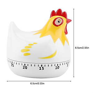 Chicken Pattern Timer, Chicken Pattern Countdown Kitchen Timer Reminder for Cooking Baking(White)