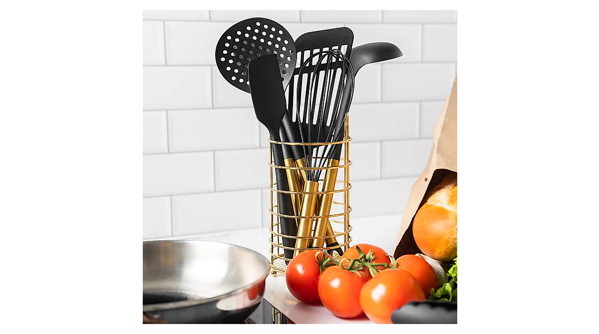 Elegant Black and Gold Kitchen Utensils Set - 18 Pieces