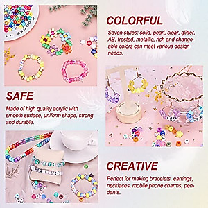 QUEFE 3250pcs Pony Beads Set, Kandi Beads 2400pcs Rainbow Beads in 96 Colors, 800pcs Letter and Heart Beads with 20 Meter Elastic Threads for Bracelet Jewelry Necklace Making