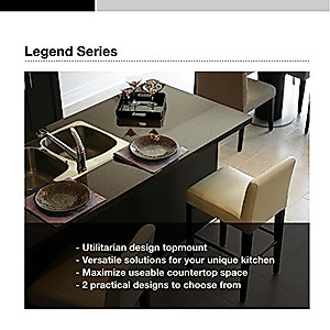 HOUZER LHD-3322-1 Legend 33-by-22-Inch 80/20 Drop-in Double Bowl Stainless Steel Sink