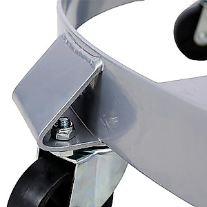 4Pcs Drum Dolly for 55 Gallon Drums,Barrel Dolly with 4 Swivel Caster Wheels,Heavy Duty Steel Frame Drum Cart with Brake for Workshops, Factories, Warehouses