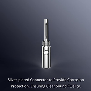 Viborg Speaker Banana Plugs Silver Plated, Screw Locking 4MM HiFi Speaker Connectors for Speaker Wire, Wall Plate, Home Theater, Audio/Video Receiver, Amplifiers and Sound Systems 8PCS