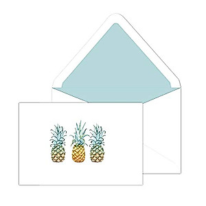 Southworth Notecard Set with Lined Envelopes, 4” x 6”, Pineapple and Cacti 2-Card Assortment, 24 Count (91664)