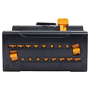 Melnor 65031-AMZ MiniMax Turbo Oscillating Sprinkler on Step Spike with QuickConnect Product Adapter Set, Black, Yellow