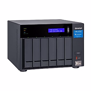 QNAP 6 Bay Thunderbolt NAS with 40TB Storage Capacity, Preconfigured RAID 5 Seagate IronWolf Drives Bundle (TVS-672XT-i3-8G-68S-US)