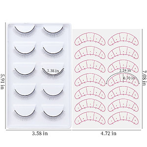 25 Pairs Practice Eyelashes Training Lashes Self-adhesive Practice Lashes With 70 pairs Under Eye Positioning Sticker Pads for Training Eyelash Extension Makeup Beginners (Practice lashes A)