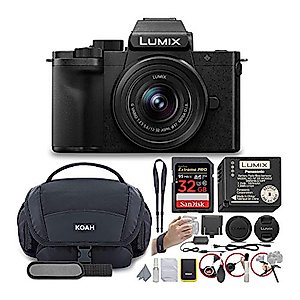 Panasonic DC-G100KK LUMIX G100 4K Mirrorless Vlogging Camera Bundle with 32GB 95MB/s SD Card and Nostrand Gadget Bag and Accessory Kit (3 Items)