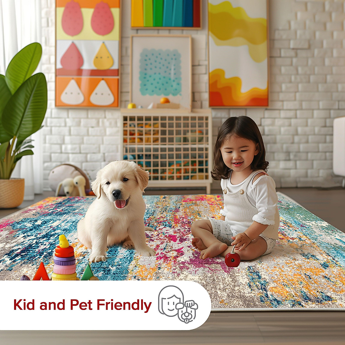 nuLOOM Monet Modern Abstract Area Rug, 5x8, Multi