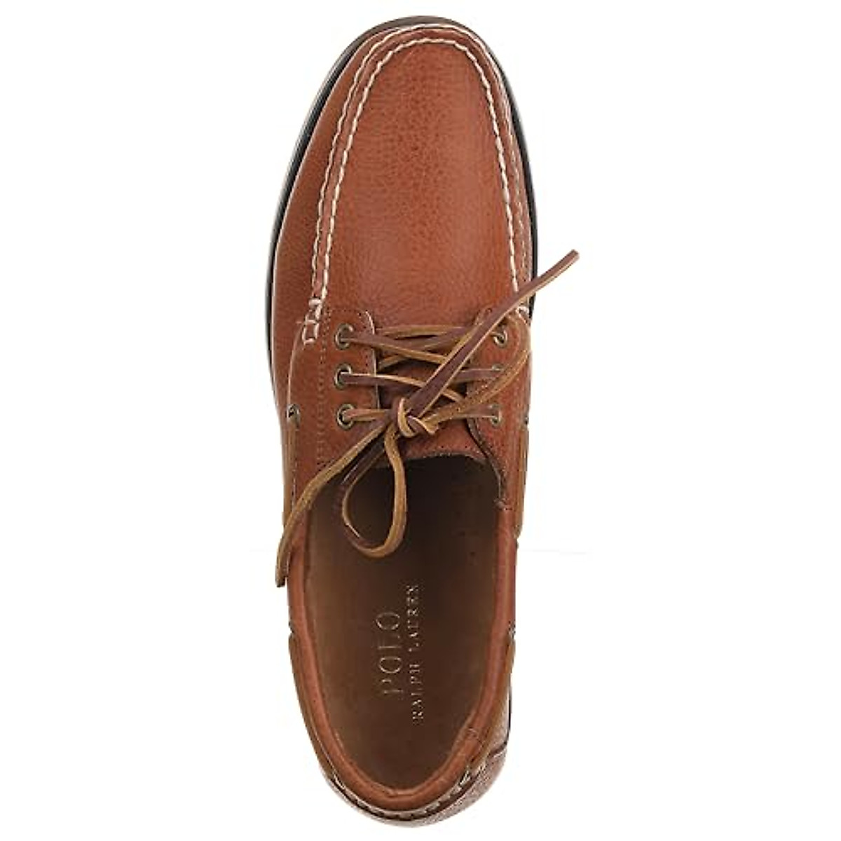 Polo Ralph Lauren mens Bienne loafers shoes, Tan Tumbled Leather, 10 US