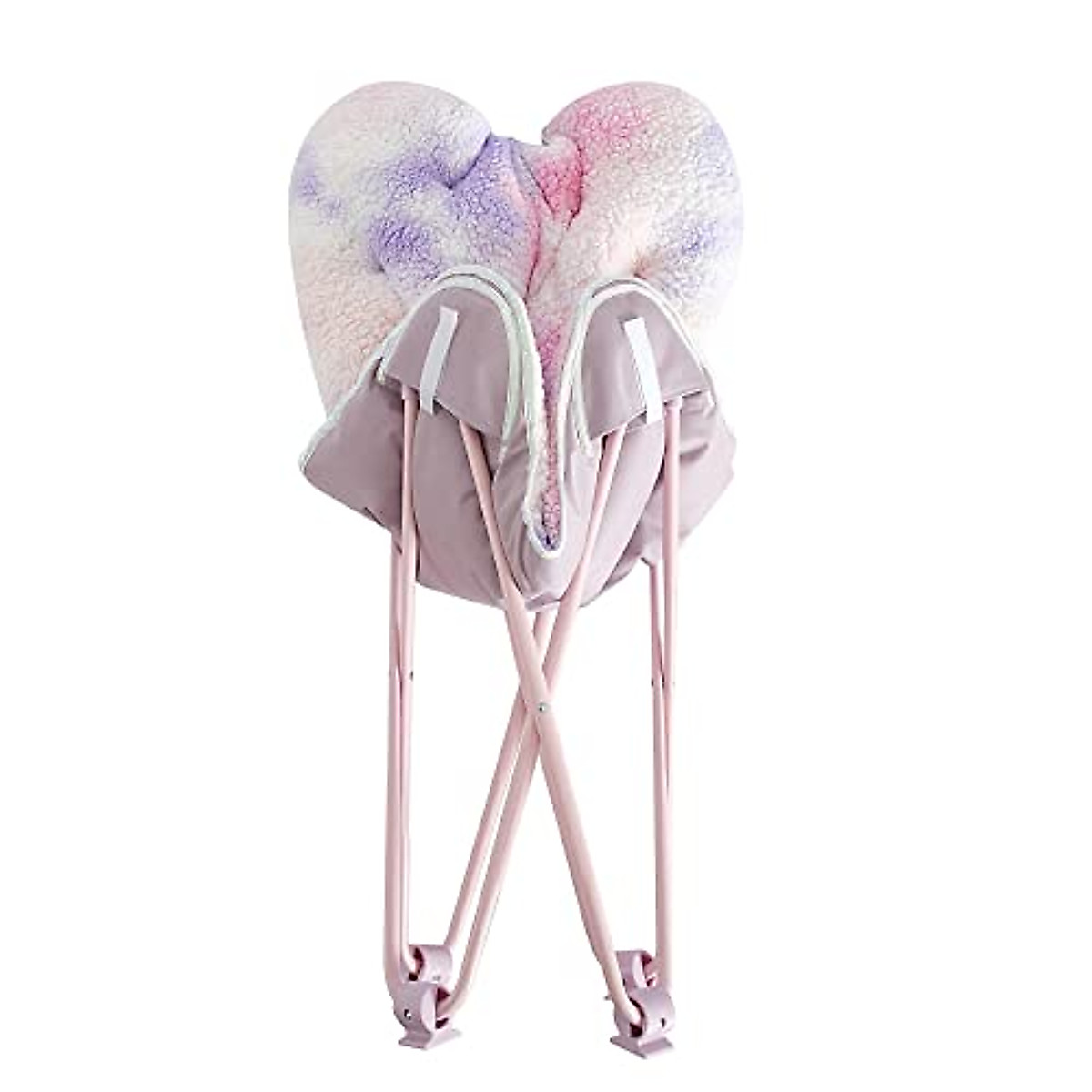 GaBlok Super Soft Printed Butterfly Folding Chair for Bedroom Living Room (Color : Pink)