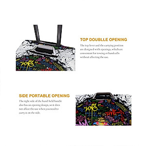 NELife Travel Suitcase Protector African American Girl Elastic Protective Washable Luggage Cover With Concealed Zipper Suitable For 18-32 Inch -L(A little large)