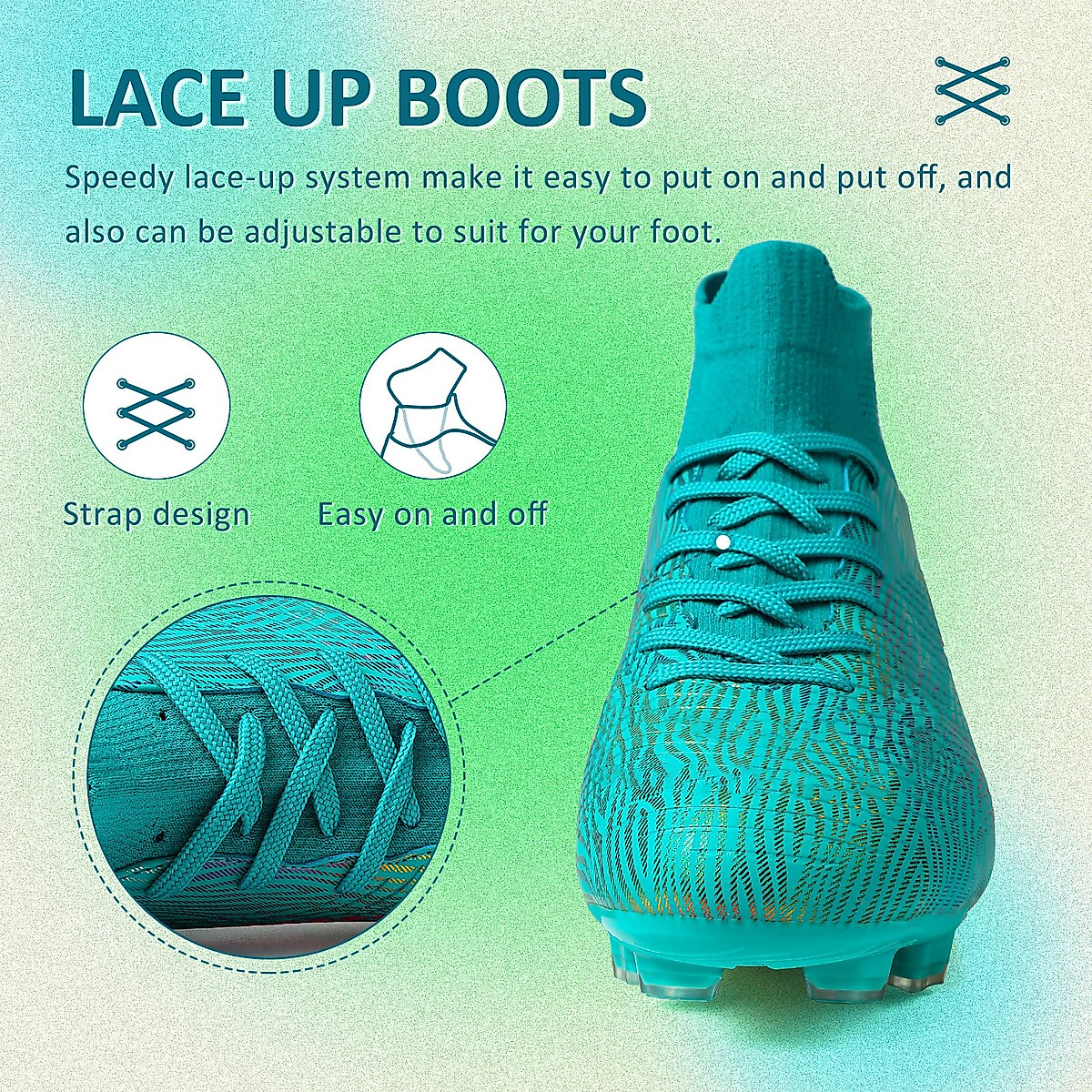 Soccer Cleats Mens Football Cleats Women Tacos de Futbol para Hombre tachones Futbol Soccer para Hombre para Hombres Outdoor Soccer Shoes High Top Cleats Men Football Boots Professional Spikes AG/FG