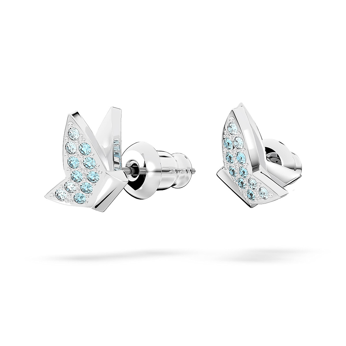 Swarovski Lilia Butterfly Necklace, Earrings, and Bracelet Crystal Jewelry Collection, Blue Crystals in a Rhodium Tone Finished Setting