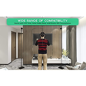 Skywin VR Stand Compatible with HTC Vive & Index Base Station - Tempered Glass HTC Vive Stand for Vive and Rift Constellation Sensors