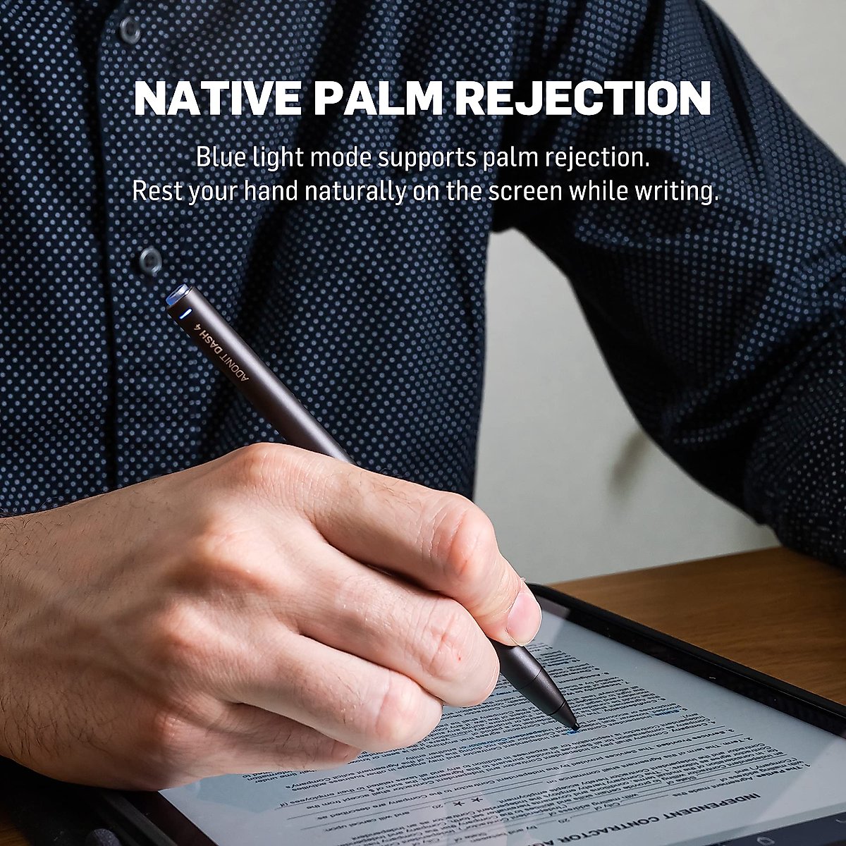 Adonit Dash 4, Multi-Device Stylus for iPad and Touchscreen, Duo Mode Active Digital Pencil with Palm Rejection, Compatible with iPad, iPhone, Android, and More- Graphite Black