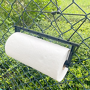 YYST Hanging Paper Towel Holder Portable Paper Towel Holder for RV, Camping,Tent, Grill, Garage, Car Backseat, Fence, Patio Umbrella, Beach Umbrella, etc with 2 Hooks (1)